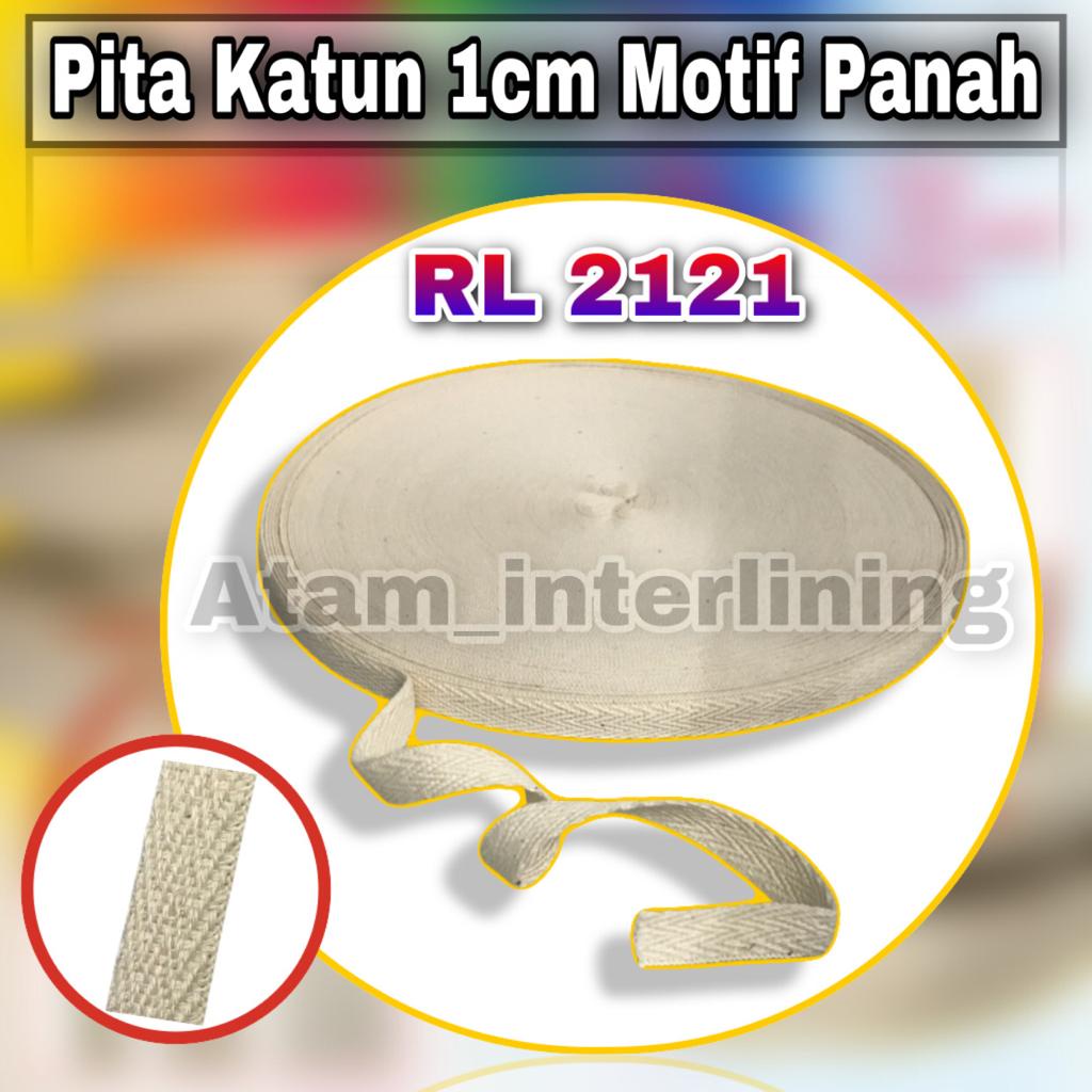 Jual RL2121 Pita Katun 1cm / 10mm Lembut Halus Roll 50 yard | Twill ...