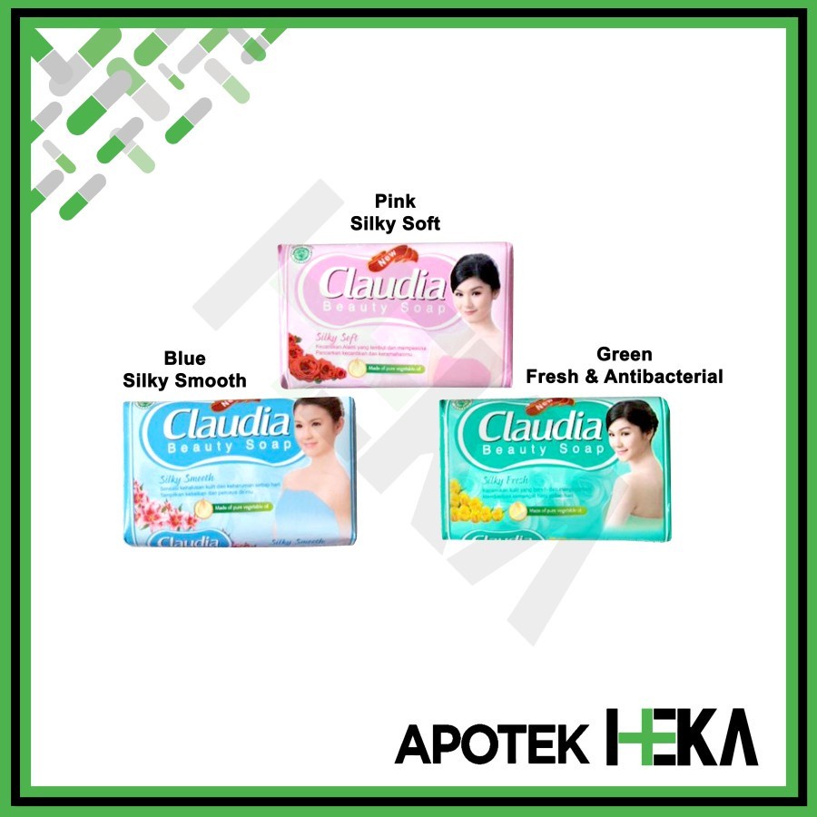 Jual Claudia Beauty Bar Soap Sabun Batang 60 gr Antibakteri Pink Biru ...