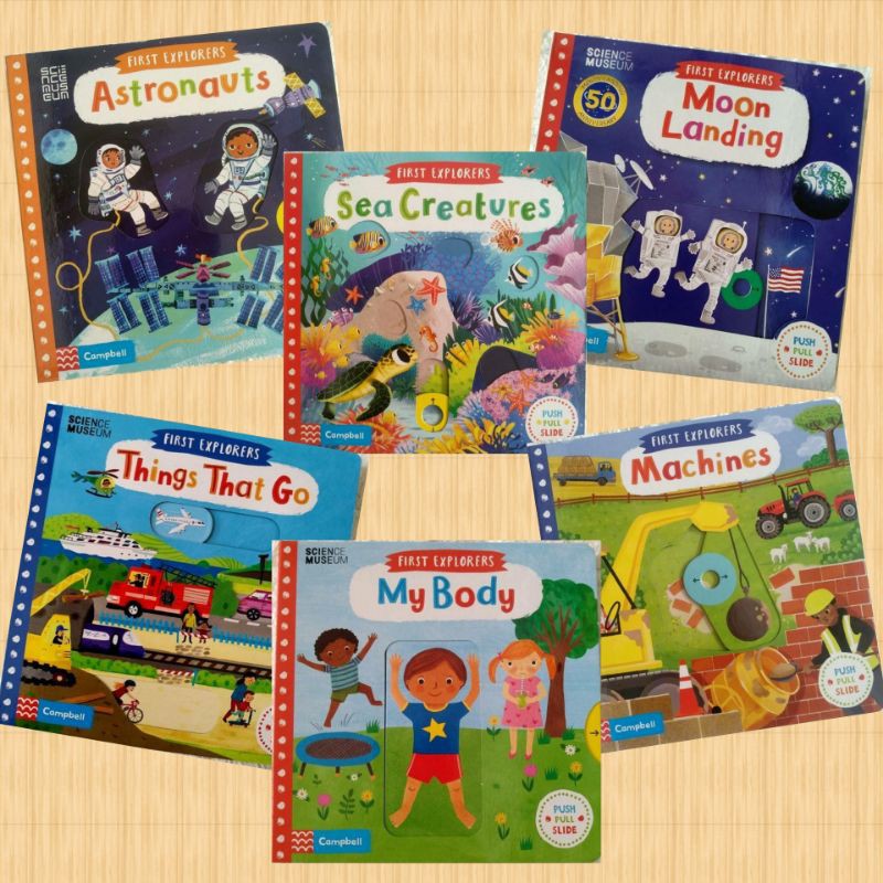 Jual [EB] Campbell First Explorers Push Pull Slide Board Book | Shopee ...