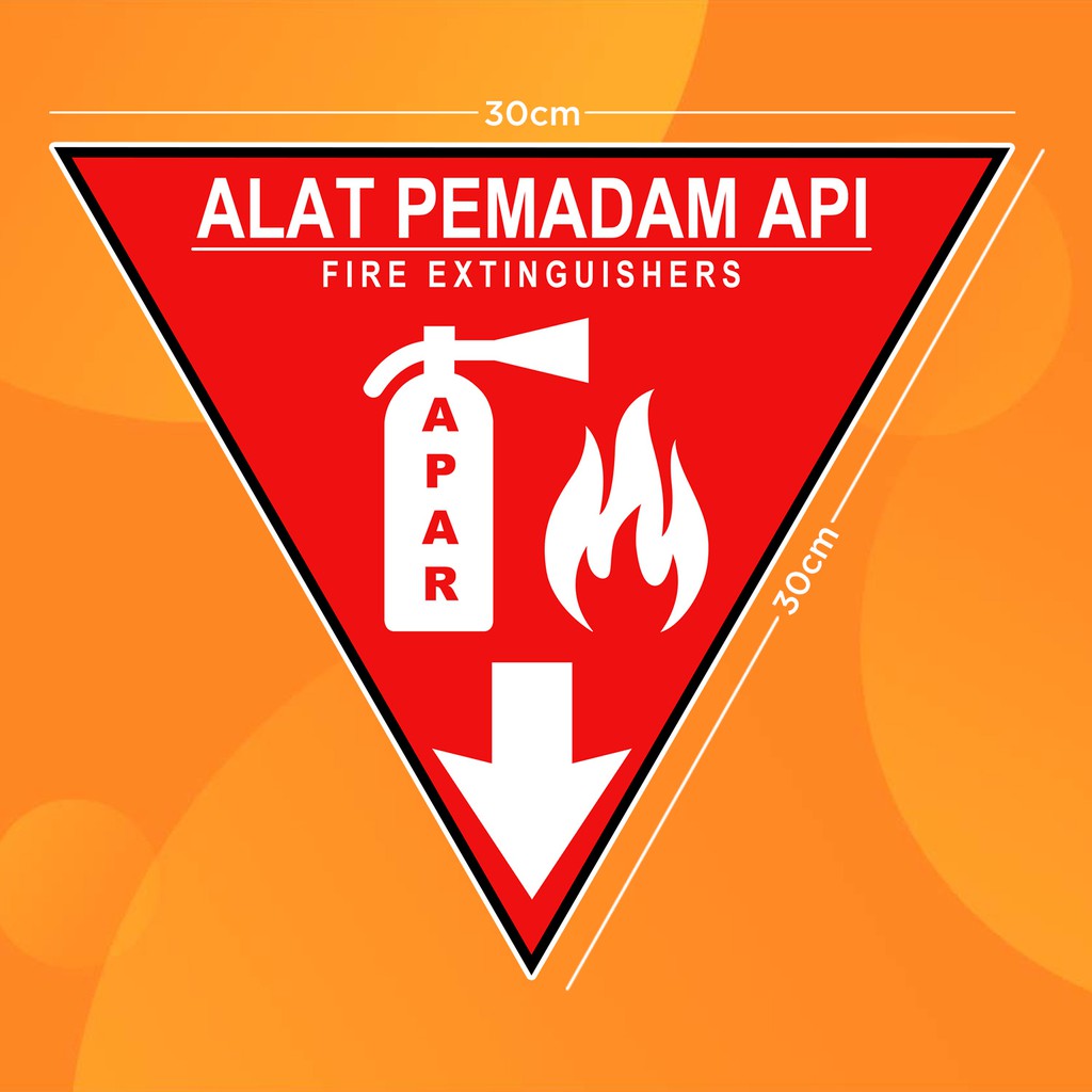 Jual Stiker K3 Alat Pemadam Api Ringan APAR/Sticker HSE light fire ...
