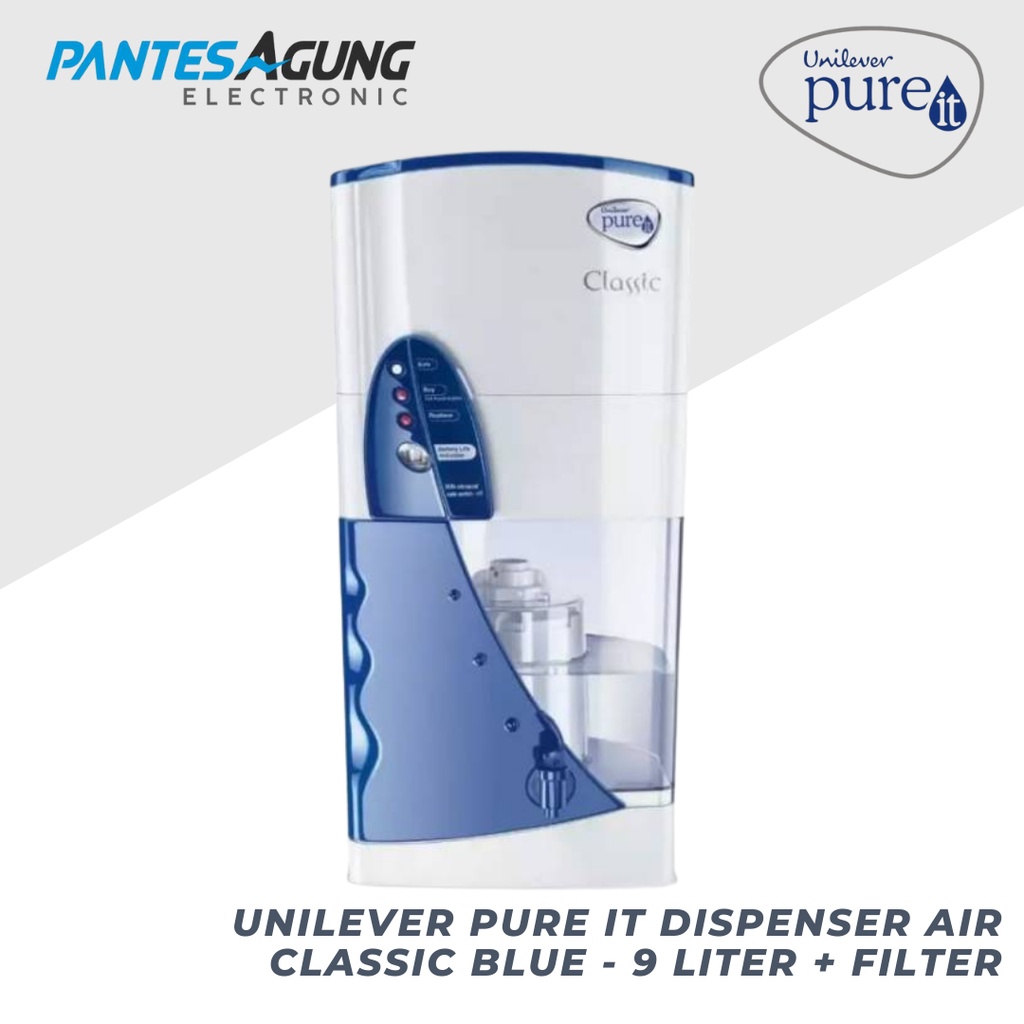 Jual Unilever Pure It Dispenser Air Classic Blue - 9 liter + filter ...