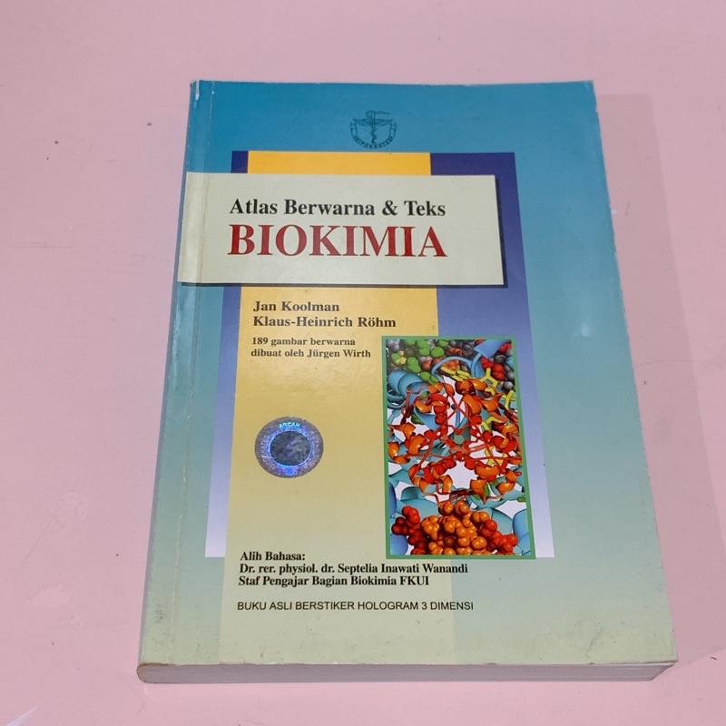 Jual Buku Kedokteran Farmasi Atlas Berwarna & Teks Biokimia asli hologram 3D / second bekas ...