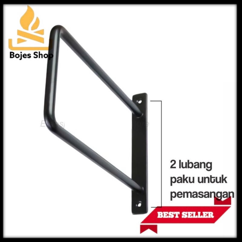 Jual besi penyangga rak ambalan dinding besi bracket penyangga rak ...