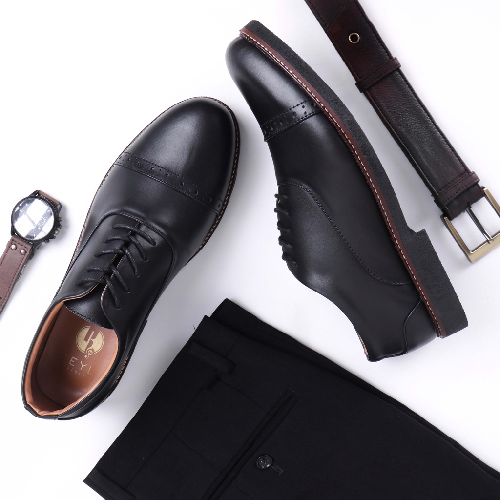 Jual JAZZ 02 BLACK (KULIT ASLI) |ManNeedMe x Reyl| Sepatu Pantofel Pria ...
