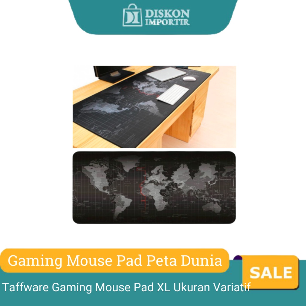 Jual Taffware Gaming Mouse Pad XL Desk Mat Motif Peta Dunia | Shopee ...