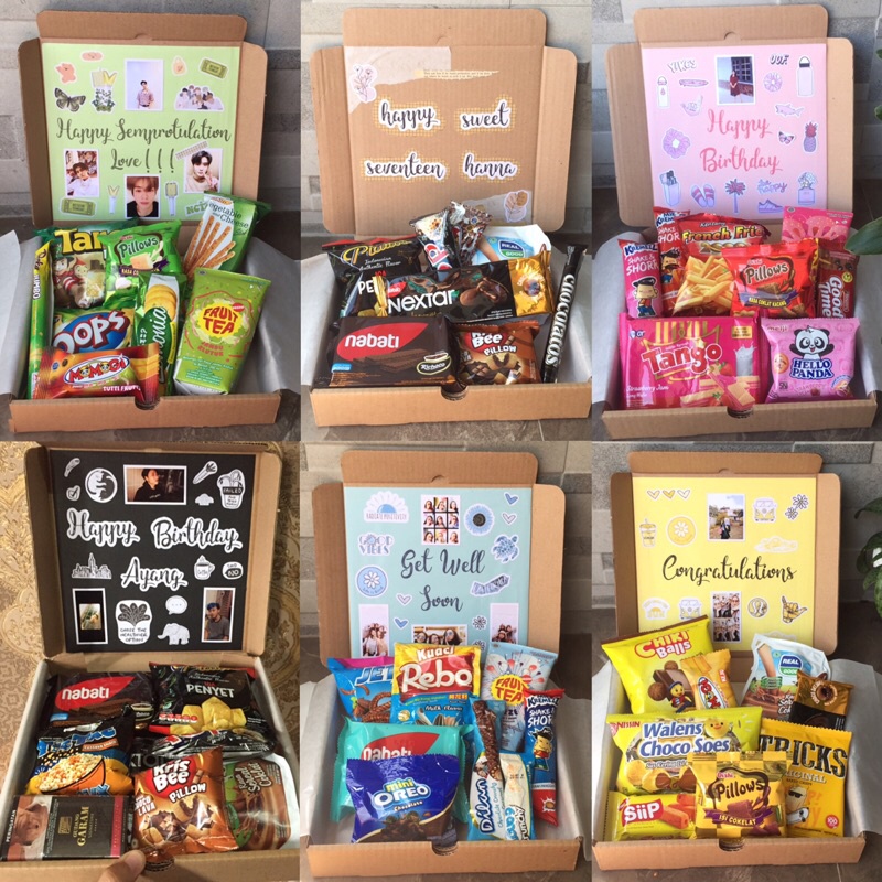 Jual hampers Snack Box / GIFT BOX / Kado ulang tahun / Hampers Snack ...