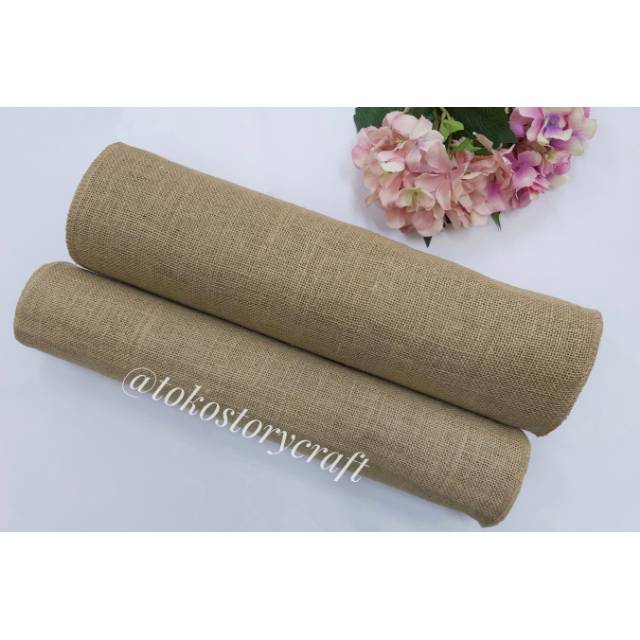 Jual KAIN GONI COKLAT NATURAL/BURLAP NATURAL BROWN/BAHAN DIY MAHAR/KAIN ...