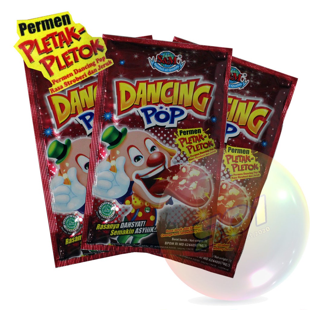 Jual Permen Pletak-Pletok Dancing Pop Rasa Jeruk & Stroberi Box 40 pcs ...
