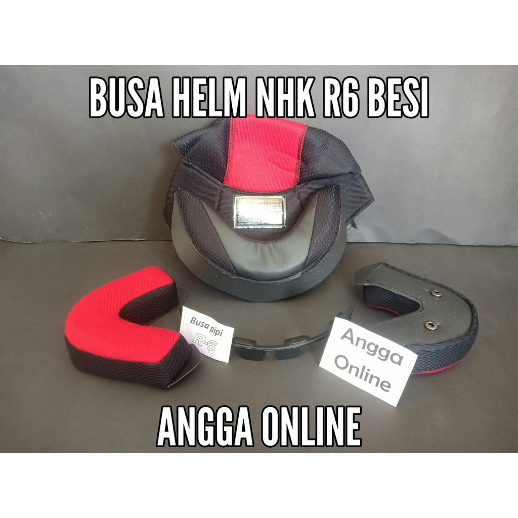 Jual Busa helm custom NHK r6 besi, busa helm custom NHK R 6 kancing besi | Shopee Indonesia