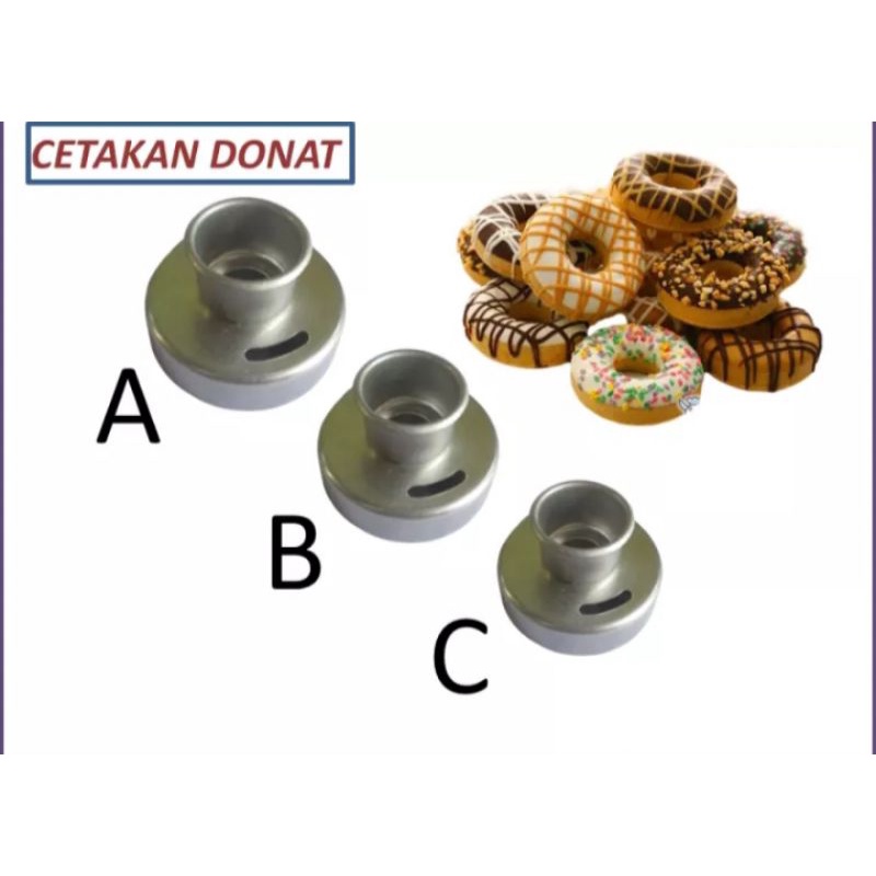 Jual Cetakan kue Donat ukuran A B C bahan alumunium | Shopee Indonesia
