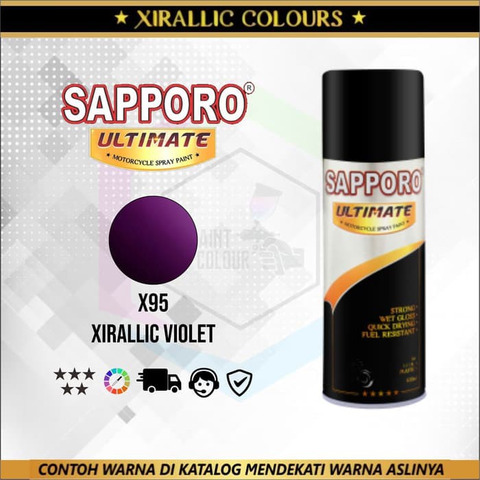 Jual Sapporo Ultimate Colour Cat Semprot - X95 Xirallic Violet Sapporo X95 Spray 400 Ml | Shopee ...