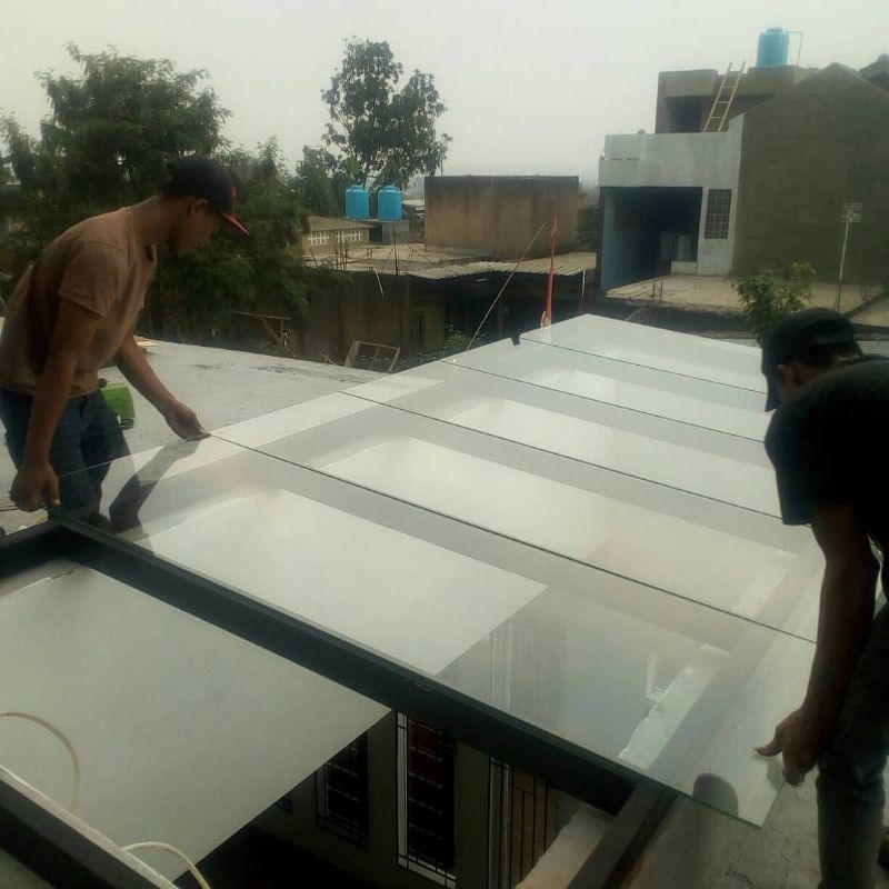 Jual kanopi atap kaca tempered tebal kaca 8mm | Shopee Indonesia