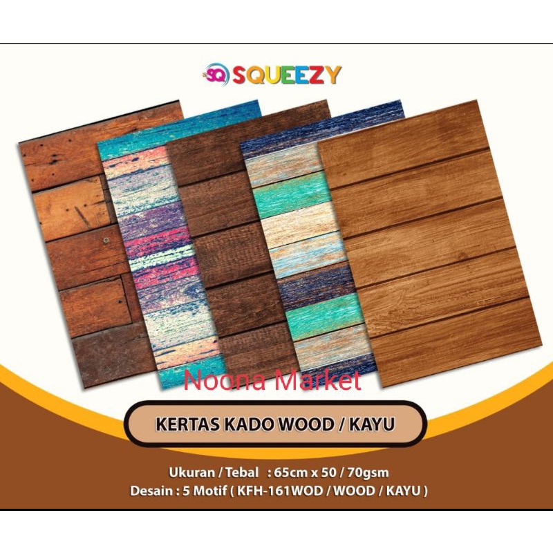 Jual Kertas Kado Kayu / 5 Lembar / Kertas Kado Lucu / Kertas Kado Ultah ...