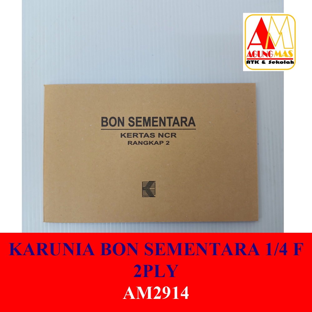 Jual KARUNIA BON SEMENTARA 1/4F 2 RANGKAP | Shopee Indonesia
