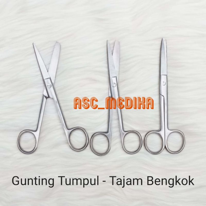 Jual Gunting Operasi Tajam - Tumpul Bengkok 14cm Stainless steel ...