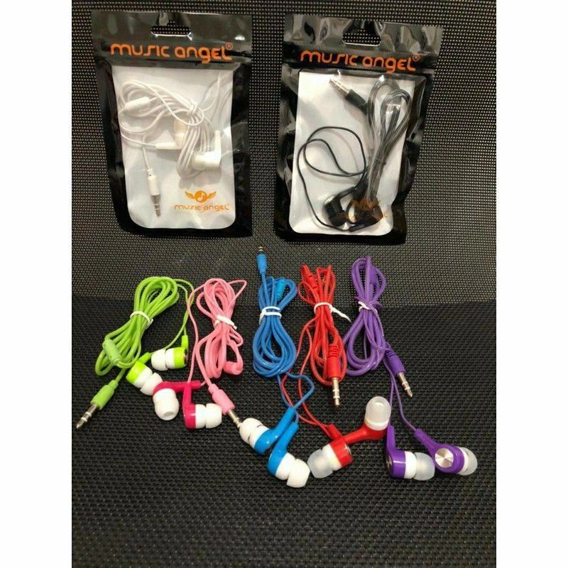 Jual HEADSET MUSIC ANGEL MP3 JACK 3.5 MM BISA ALL TIPE HP / HANDSFREE ...