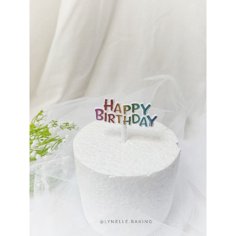 Jual Topper HBD happy birthday mini rainbow gold | Shopee Indonesia
