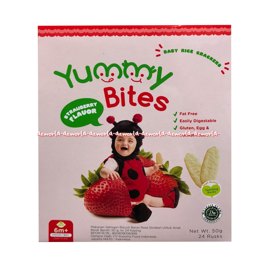 Jual Yummy Bites Apple Flavour 50gr Baby Rice Crackers Biskuit Bayi ...