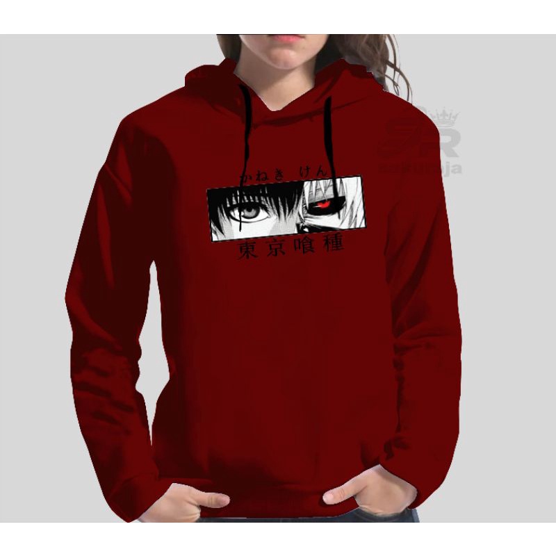 Jual sweater Hoodie wanita ABG/anime kaneki/model kekinian/bisa COD ...
