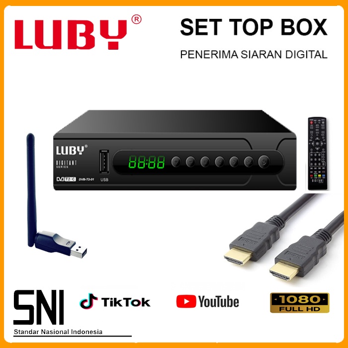 Jual Set Top Box Luby DVB T2 01 TV Siaran Digital Receiver STB BISA Youtube & Rekam Siaran TV ...