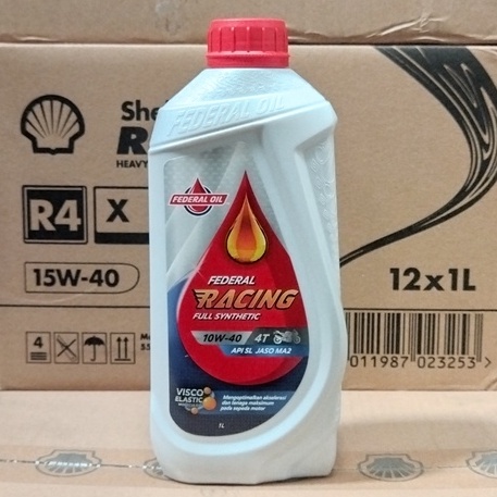 Jual OLI MESIN MOTOR FEDERAL RACING FULL SYNTHETIC 10W-40 1 LITER ...