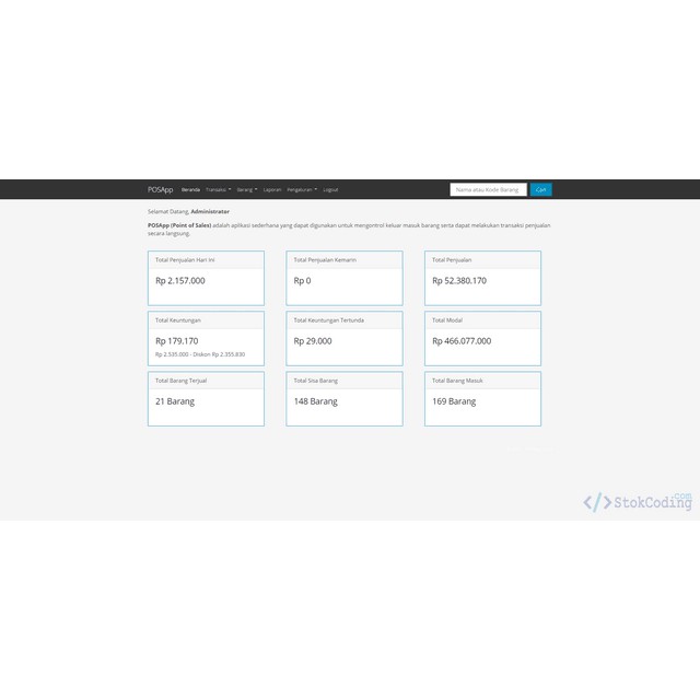 Jual Aplikasi Penjualan Elektronik Berbasis Web (Codeigniter) | Shopee Indonesia