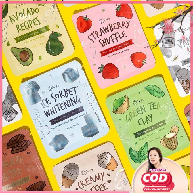 Jual [BF] [TERMURAH! KEMASAN BARU!] KEMASAN BARU MASKER WAJAH ORGANIK BY LEA GLORIA 20GR MASK 20 ...