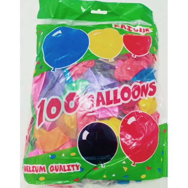 Jual balon metalik 1 pak campur warna isi 100 | Shopee Indonesia