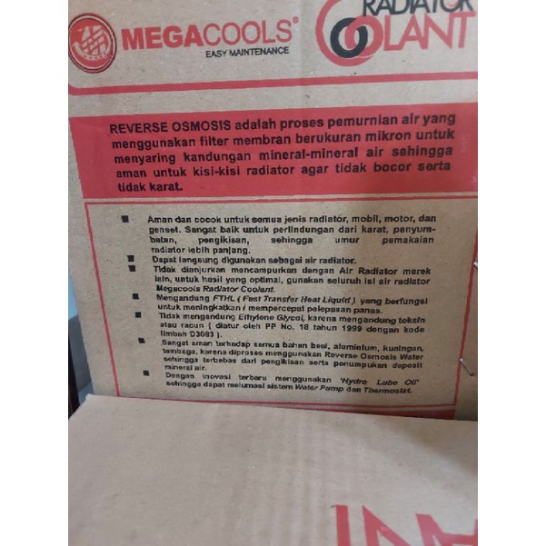 Jual Megacool Coolant 1Liter (Merah). Air Radiator Coolant | Shopee Indonesia