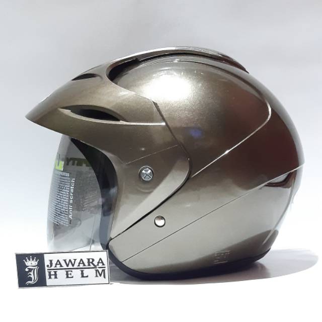 Jual HELM HIU NICO SOLID GUNMETAL ABU TUA | Shopee Indonesia