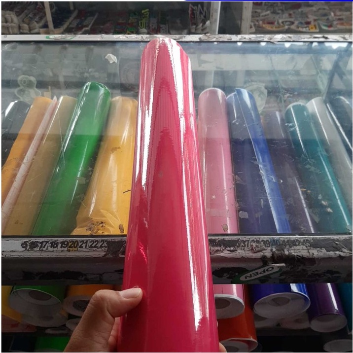 Jual Bahan Sticker skotlet polos warna glossy profix,maxdecal,goodfix ...