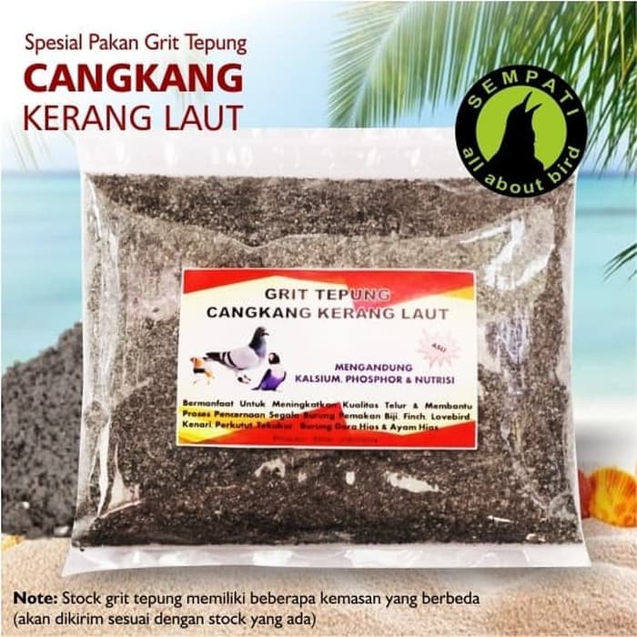 Jual GRIT TEPUNG CANGKANG KERANG LAUT PAKAN BURUNG NUTRISI UNTUK ...