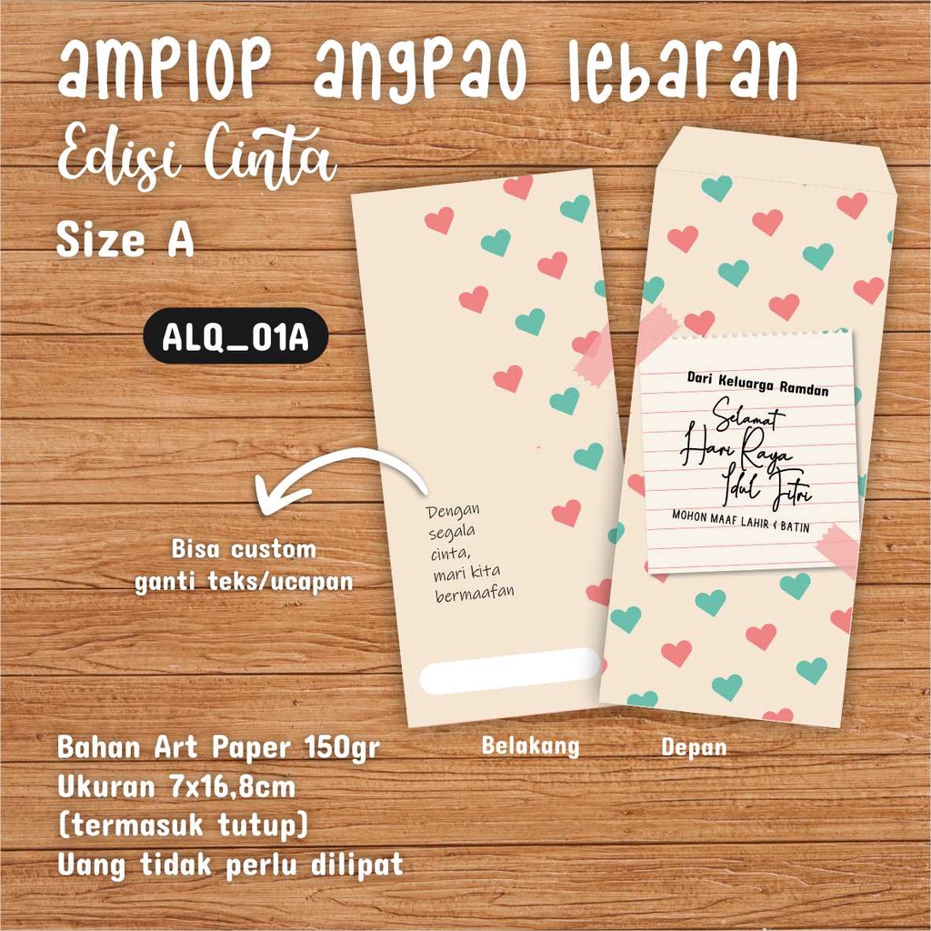 Jual Custom Amplop Lebaran / Amplop THR / Amplop Uang / Money Envelope Bisa Custom Tulisan ...