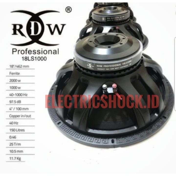 Jual KOMPONEN SPEAKER RDW 18LS1000 / 18 LS 1000 18INCH | Shopee Indonesia