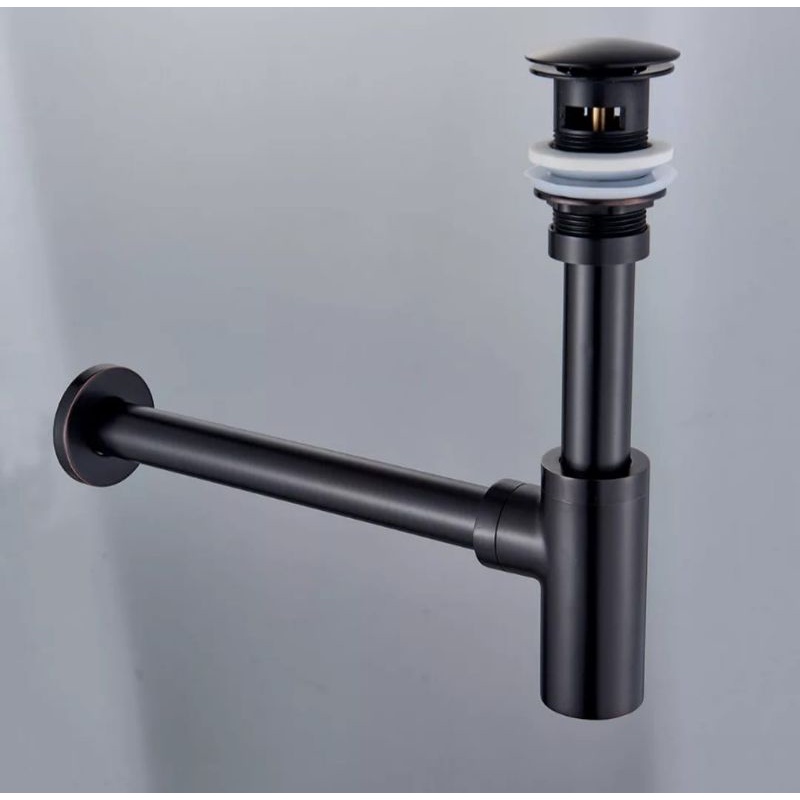 Jual Sifon Botol Wastafel Stainless Hitam /Pembuangan Wastafel Hitam ...