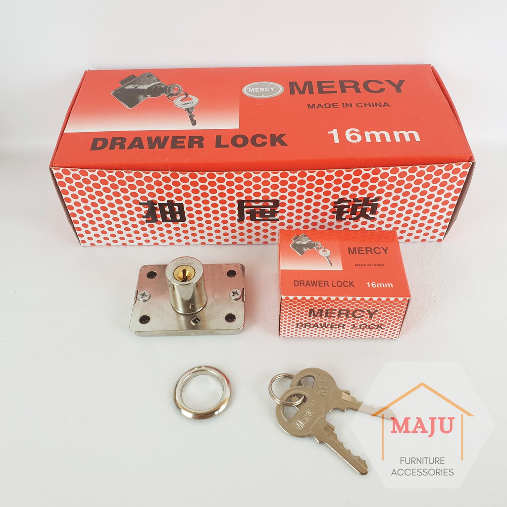 Jual Mercy Kunci Drawer Lock 16 mm Grosir (Kunci Laci 303 101 / Kunci ...