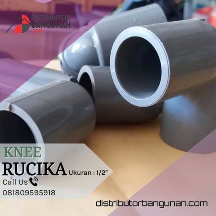 Jual Fitting Pvc Sambungan Pipa Pvc Paralon Knee 1/2 Rucika | Shopee Indonesia
