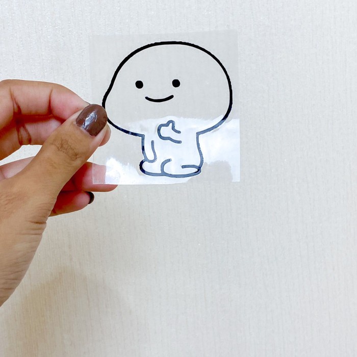 Jual GROSIRAN STICKER MONOKROM PENTOL LUCU UKURAN 6CM KARAKTER PENTOL ...