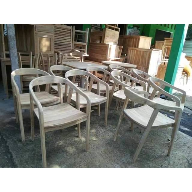 Jual KURSI CAFE KURSI MAKAN SELLY KAYU JATI JEPARA | Shopee Indonesia