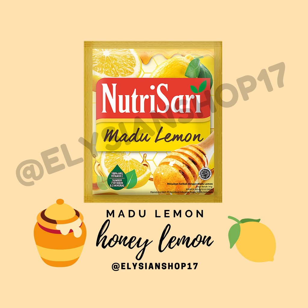 Jual Nutrisari Madu Lemon 1 Renceng (10 Sachet) | Shopee Indonesia