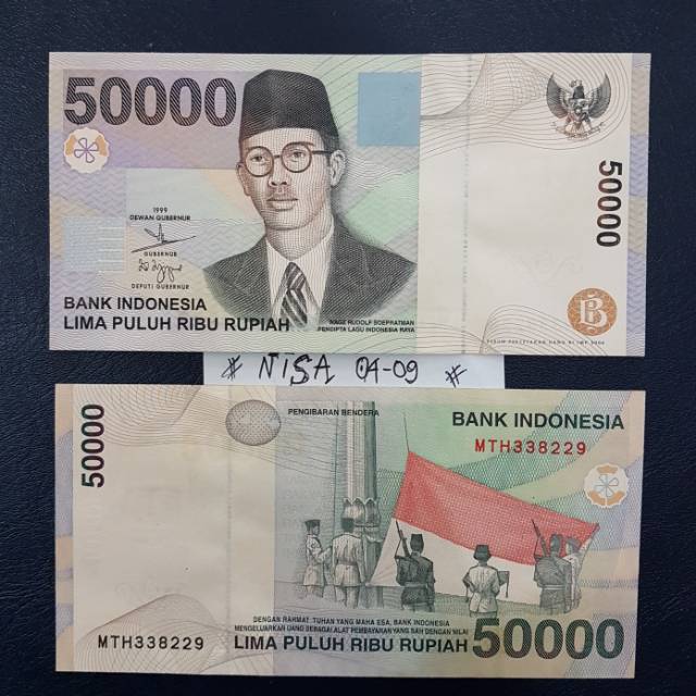 Jual UP053 UANG MAHAR 50RB WR SUPRATMAN TH 1999 UANG KUNO UANG KOLEKSI ...