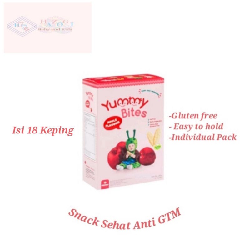 Jual Yummy Bites Rice Crackers Apple 18 Rusk | Shopee Indonesia