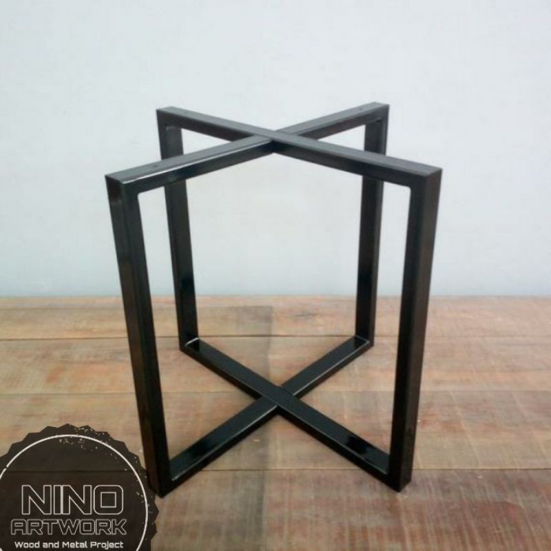 Jual kaki meja x modern . ukuran T50xL40 besi hollo 2x4 | Shopee Indonesia