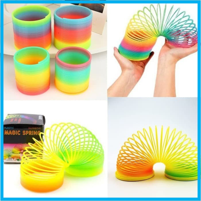 Jual Mainan Anak RAINBOW SPRING MULTICOLOUR MAINAN PER PEGAS SPIRAL BIG ...