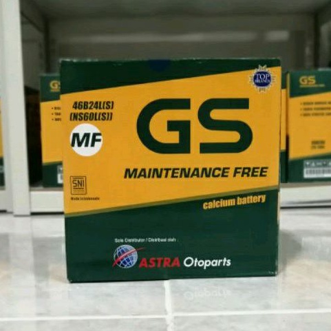 Jual Aki Mobil Honda CRV, HRV, ALL NEW CIVIC NS60LS / 46B24LS GS Astra MF Aki Kering | Shopee ...