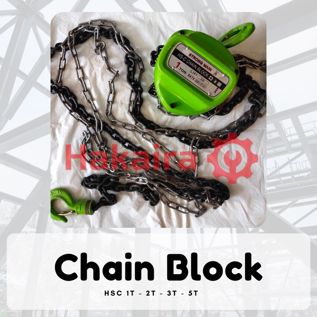 Jual CHAIN BLOCK HSC 1T x 3M TAKEL TIPE HS-C 1 TON x 3 METER - katrol ...
