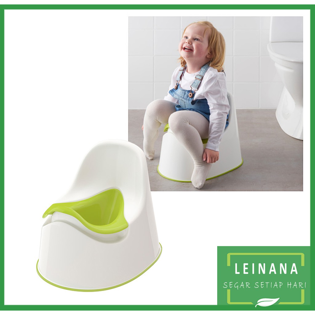 Jual LOCKIG Toilet anak putih/hijau / toilet anak dengan sandaran ...