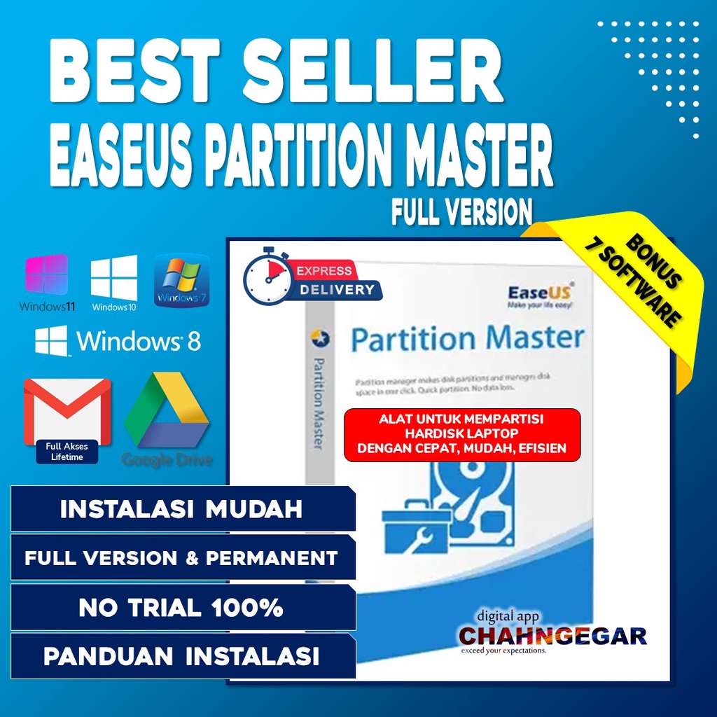 Jual Easeus Partition Master 2024 V19 Full Version Lifetime Data