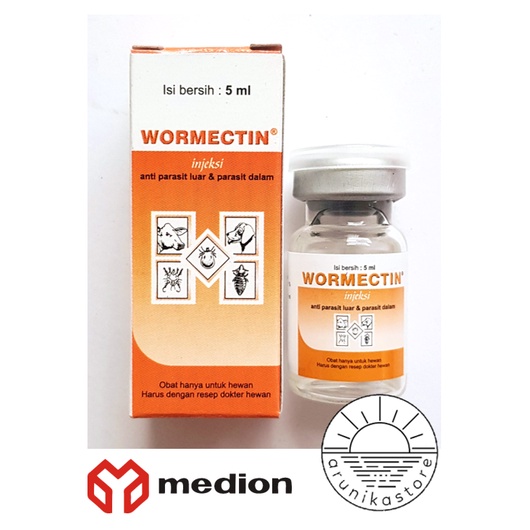 Jual WORMECTIN 5 ml | Obat injeksi anti parasit luar (kutu, tungau ...