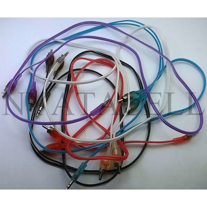 Jual OBRAL!! Kabel Aux Audio 2 In 1 Hp Ke Speaker Jack 3 5mm Cable 1 Meter | Shopee Indonesia